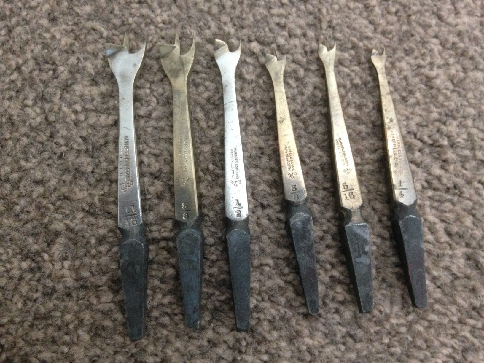 13 Marples brace bits. – The old tool collector